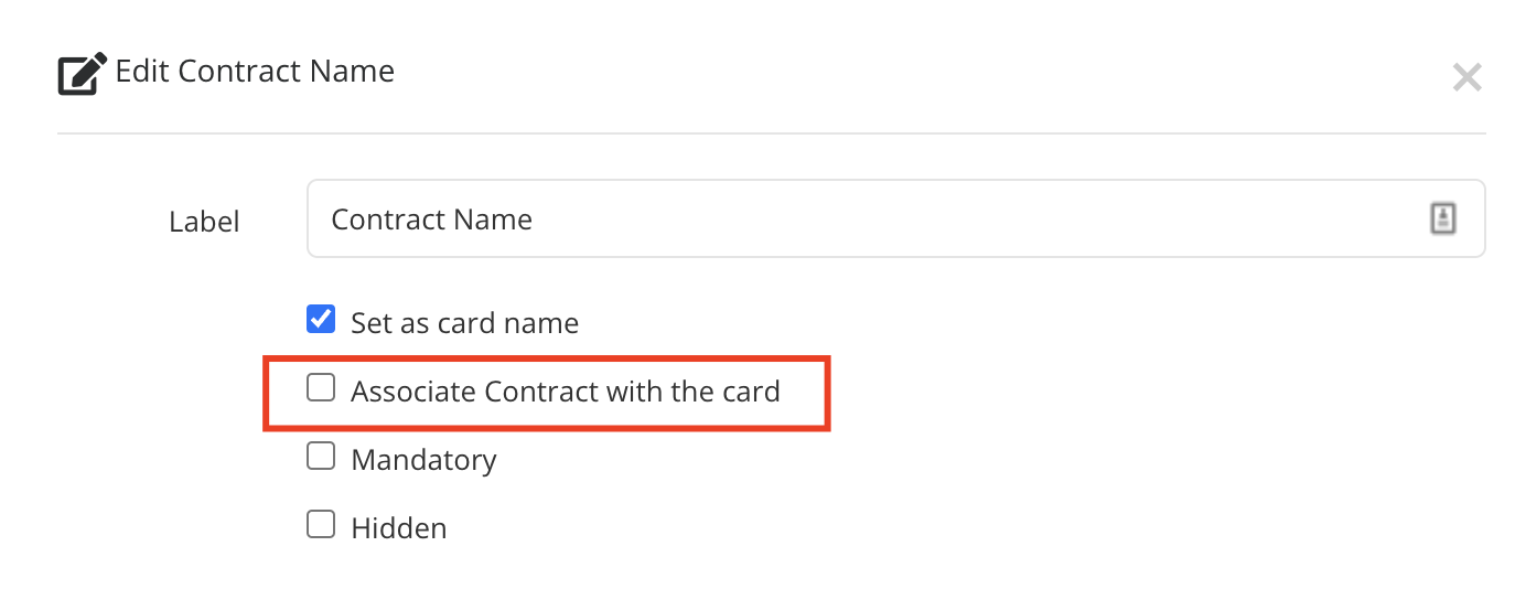 Select Existing Contracts in Workflow Forms
